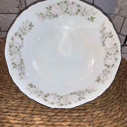 Three SHEFFIELD CLASSIC 501 DINNER Plates Fine China Soft Pink Roses ...