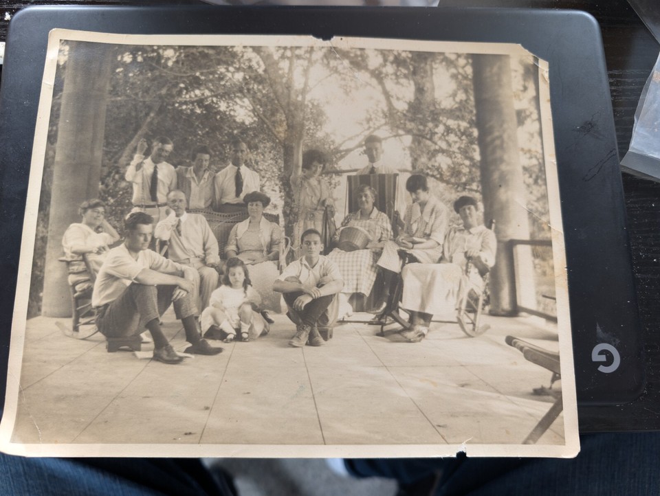 Rare 1922 Photo- 14 People on the Porch (Hollywood?) | eBay