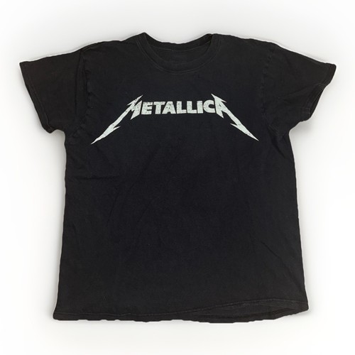 Metallica Spell Out Logo Graphic Band T-Shirt Black Medium 20x24 Heavy ...