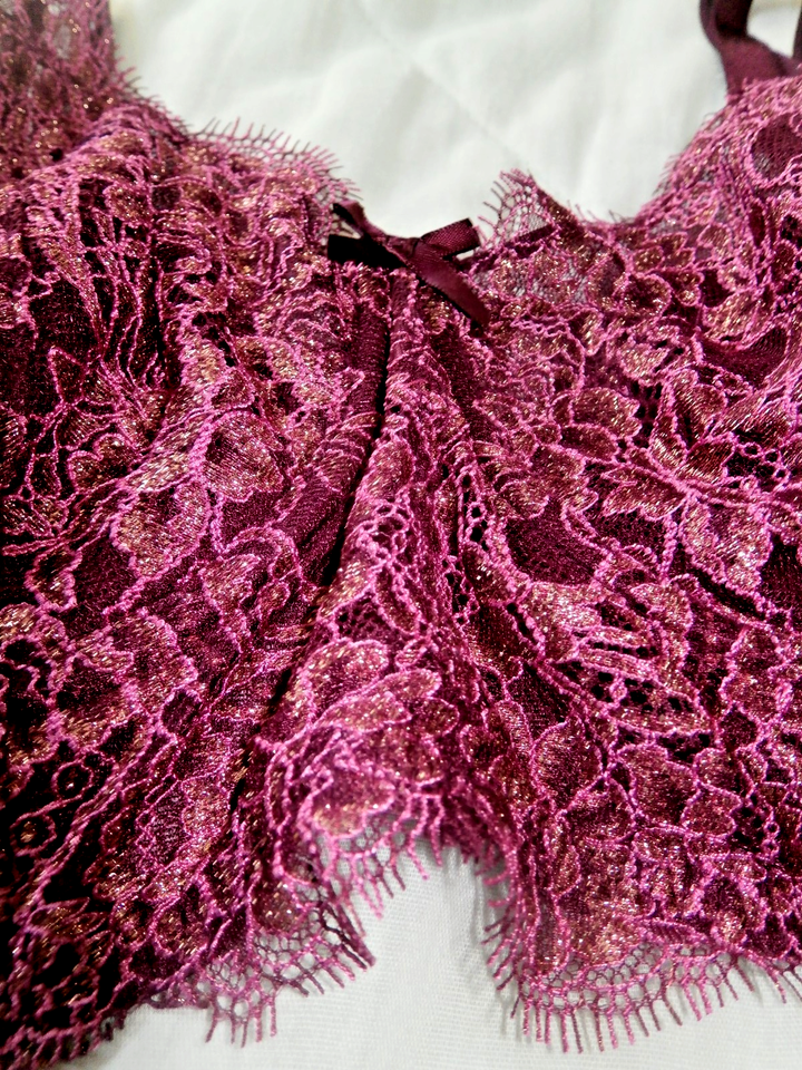 Victoria Secret Dream Angels SIZE 34DD Lace Shimmer Dazzle Red Maroon Bra *NEW | eBay