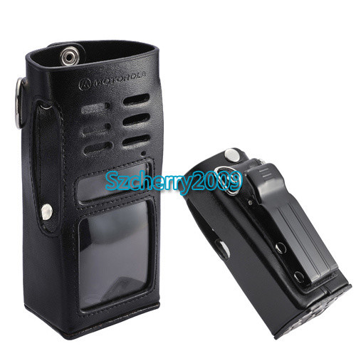 Leather Carrying Case Bag For Motorola GP338 GP360 HT750 Radio With ...