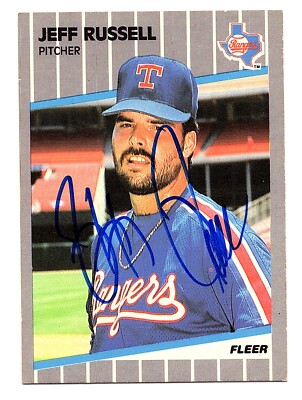 Jeff Russell Autograph On A 1989 Fleer - Texas Rangers | eBay