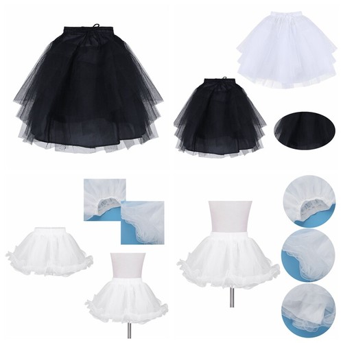 Kids Girls Petticoat Underskirts Crinoline Slip Princess Flowers Dress ...