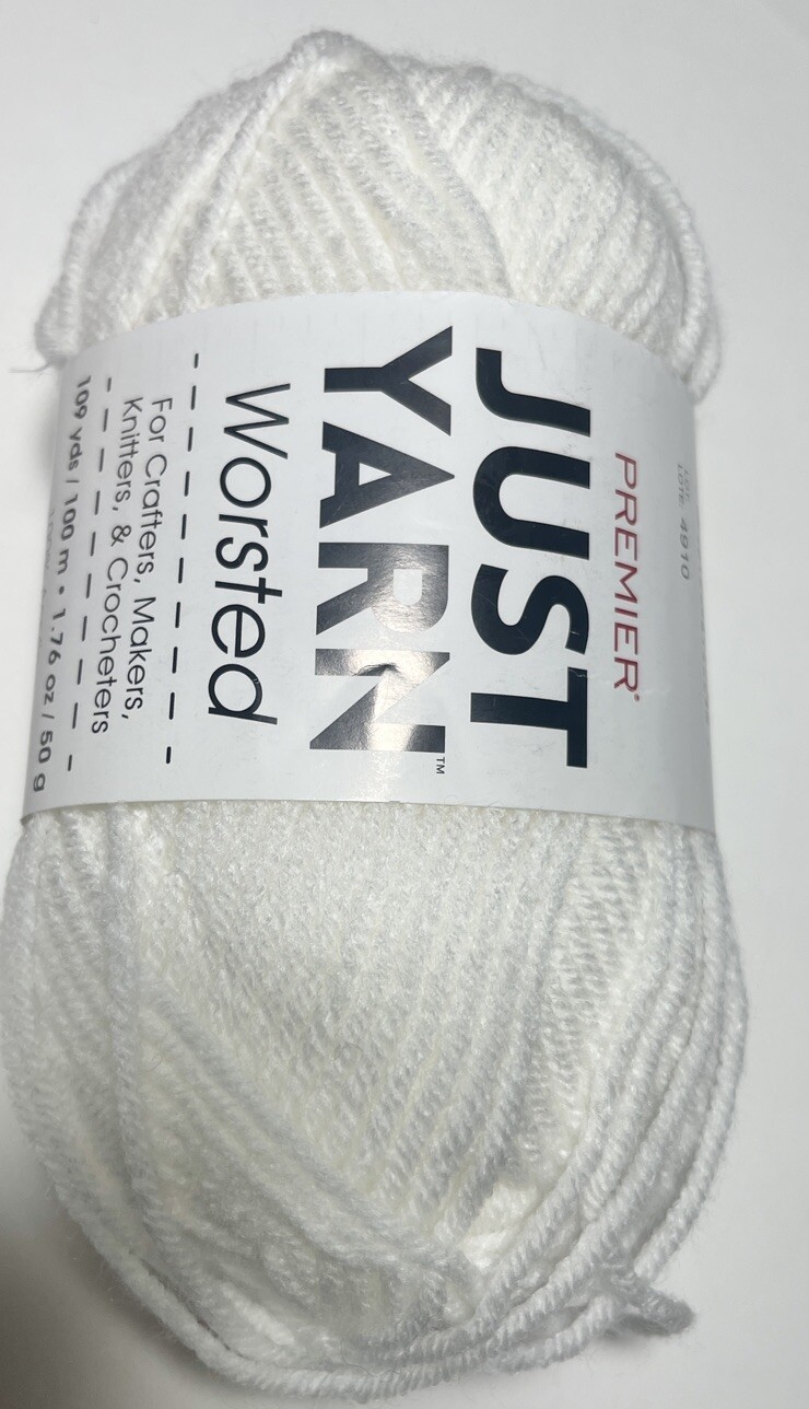 Premier YARNS- JUST YARN worsted. 1 Pk WHITE. I Combine Shipping, | eBay