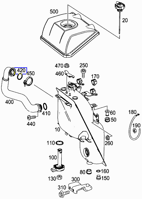 Mercedes Coolant Water Hose Pipe Line Seal Ring Gasket A0149974945 New ...