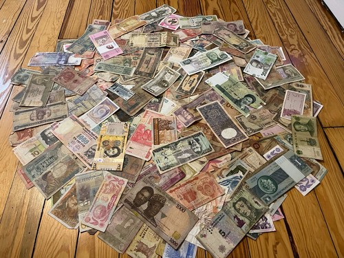 World Paper Currency Set of 200 Very Heavily Circulated Assorted World ...