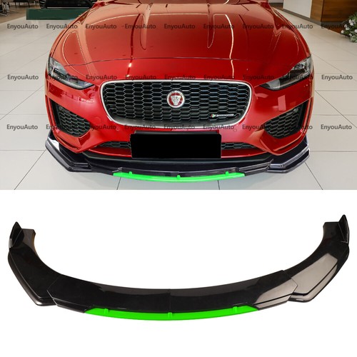 For Jaguar F-Type XE XF Front Bumper Lip Spoiler Splitter Gloss Black ...