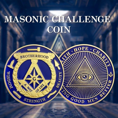 Masonic Challenge Coins Freemason Master Mason Blue Lodge Mason Gifts ...