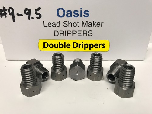 Oasis Lead Shot Maker Double Drippers - #9-9.5, Set of 3 Two Hole | eBay