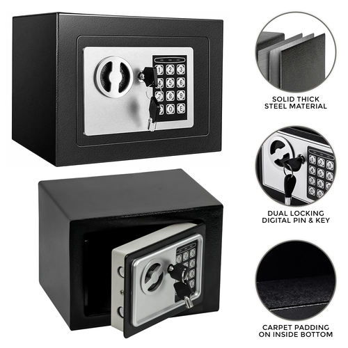 Secure Digital Steel Safe High Security Electronic Home Office Money ...