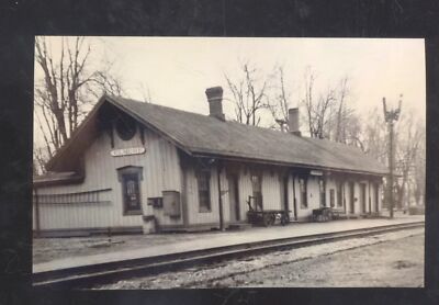REAL PHOTO ELMORE OHIO RAILROAD DEPOT TRAIN STATION POSTCARD COPY | eBay