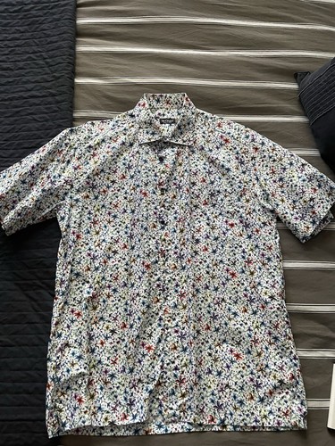 St Croix Men’s Button Down Short Sleeve Made In Italy XL 17-17.5 | eBay