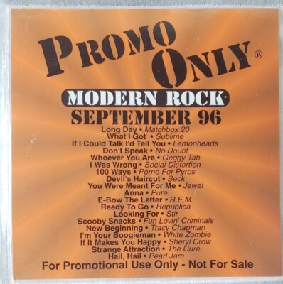 Promo Only CD - September 1996 - Modern Rock Series - Promotional CD ...