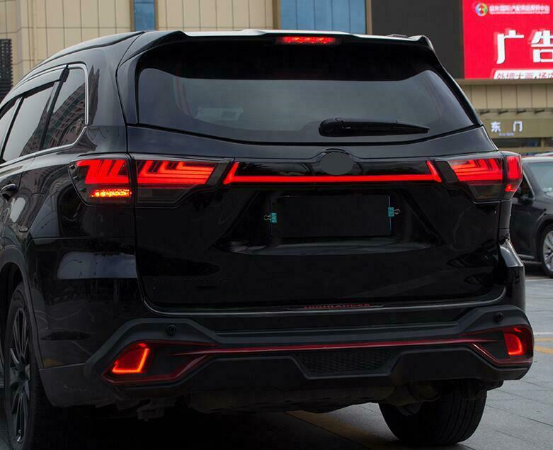 Car LED Rear Door Trunk Tail Light Cover Trim 1p For Toyota Highlander ...