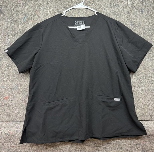 Figs Womens Scrubs Top Technical Shirt Black 2XL | eBay