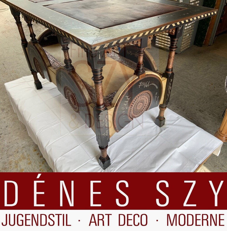 rare Original Carlo Bugatti Art Nouveau table, see World Exhibition ...