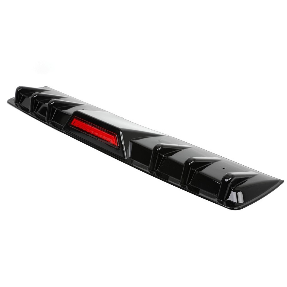 For Chevrolet Traverse Glossy Black Rear Bumper Diffuser Lip w/Led ...