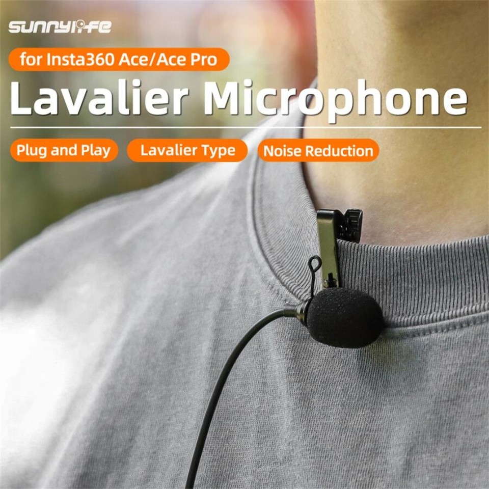 Neu Mini Lavalier Mikrofon Clip-on Lav Mic für Insta360 Ace/Ace Pro ...