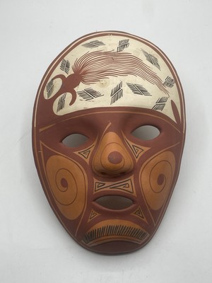 African Painted Clay Mask Wall Decor. Vintage | eBay