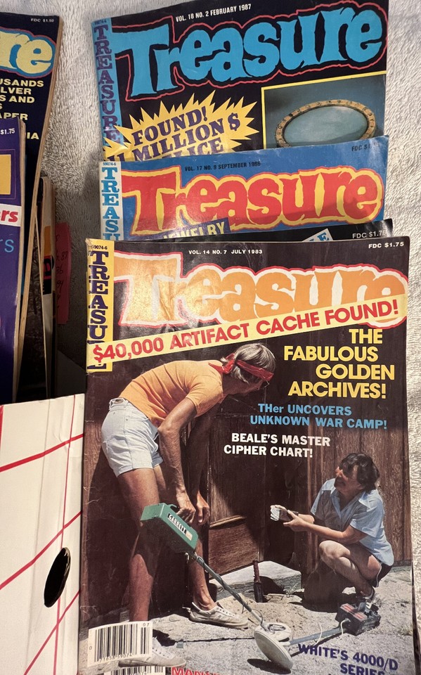 TREASURE SEARCH & TREASURE MAGAZINES LOT OF 16 1977 TO 1987 VERY GOOD ...