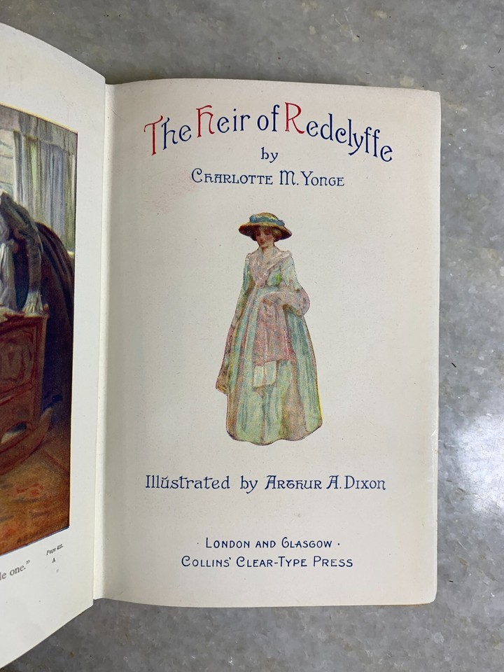 Antique Victorian Ornate Embossed 1st Ed Book The Heir of Redclyffe C ...