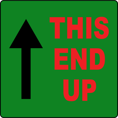 THIS END UP | Adhesive Vinyl Sign Decal | eBay