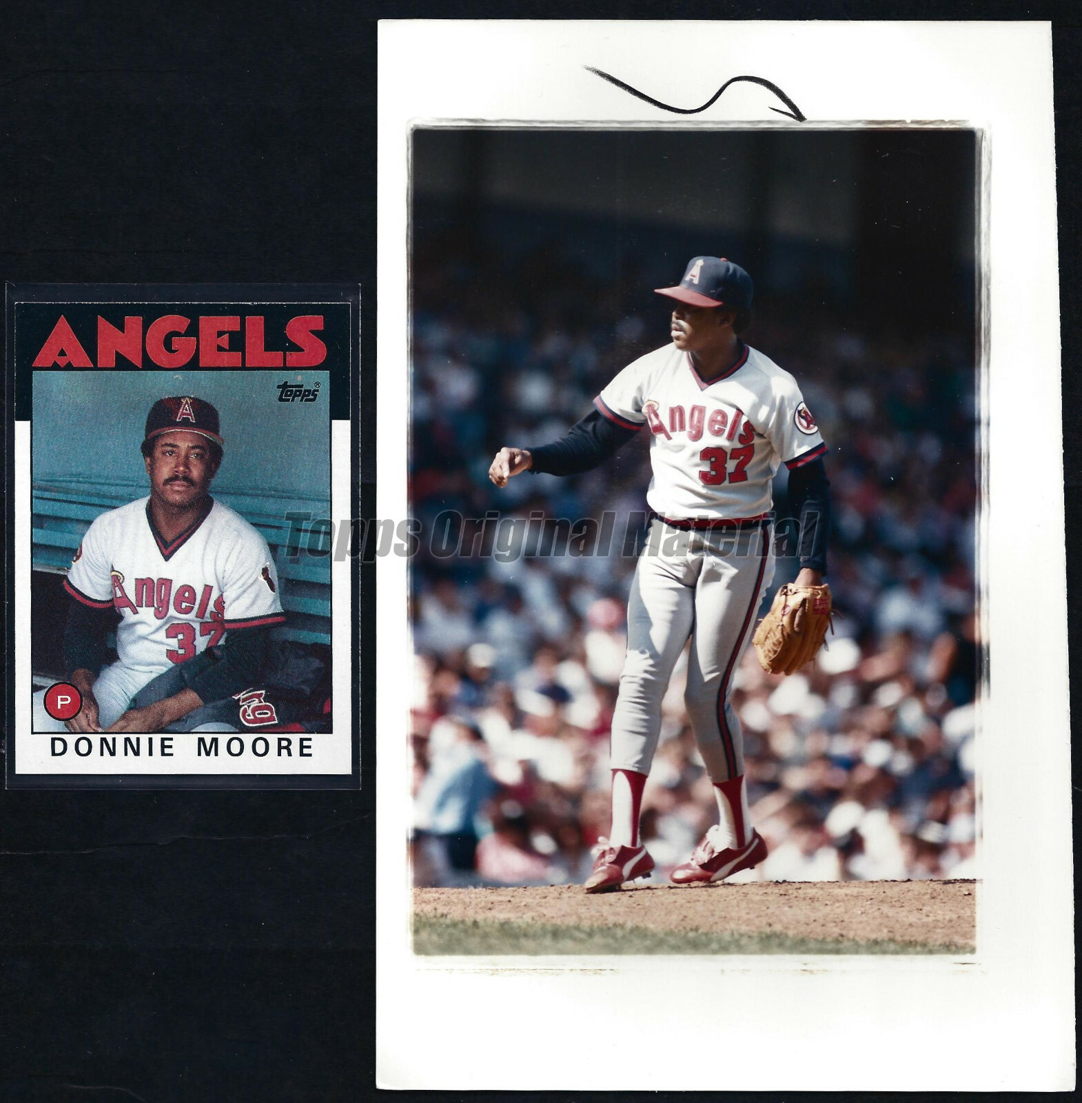 Donnie Moore Angels 1986 Topps Original Extra Photos 5x8 Vault Archives ...
