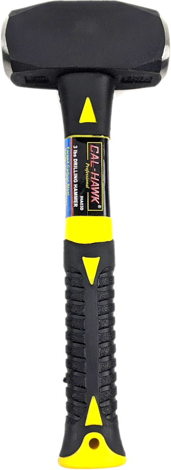 Cal Hawk 2Lbs BLACK POWDER COATED Fiber Glass Handle Drilling Hammer ...