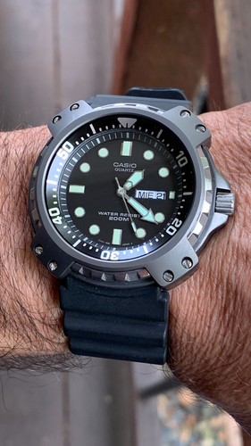 1988' Casio MD-703 "Claymore" Dive Watch with NOS Bezel Shroud | eBay