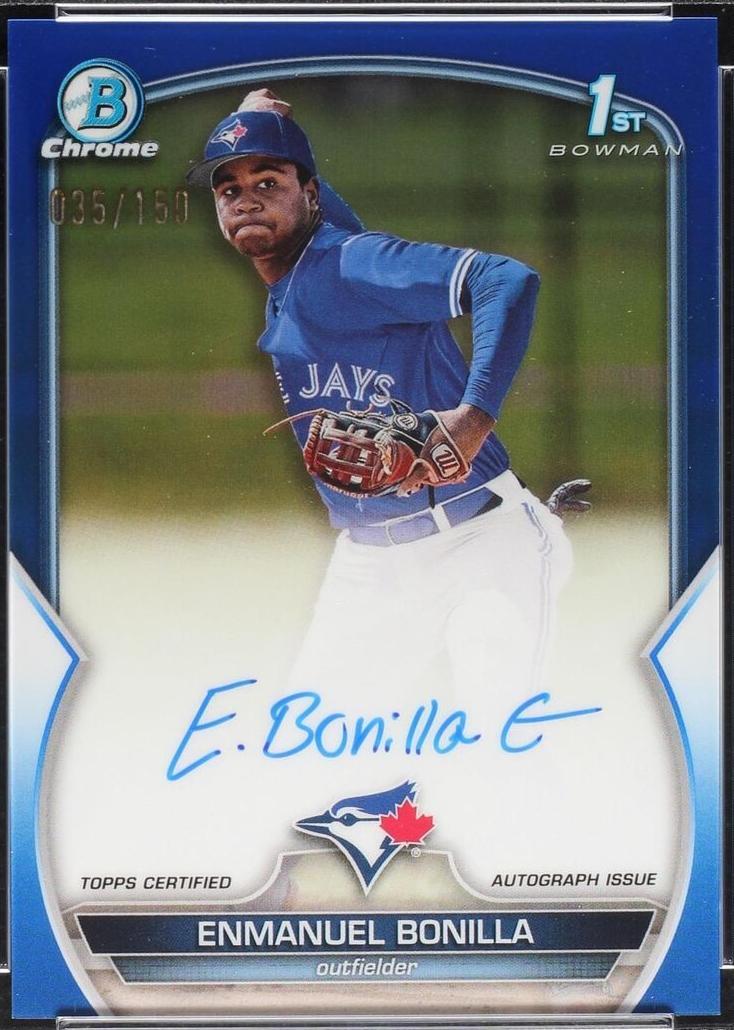 2023 Bowman - Chrome Prospect Autographs Enmanuel Bonilla #CPA-EBO Blue ...