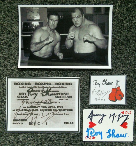 ROY SHAW LENNY MCLEAN GUVNOR BOXING PHOTO DISPLAY MEMORABILIA KRAYS | eBay