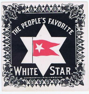 White Star Line flag original outer cigar box label steamship McNear ...