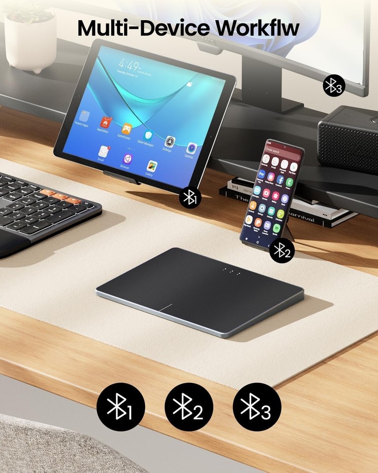 ProtoArc T1 Plus Wireless Trackpad Bluetooth Rechargeable for Windows ...