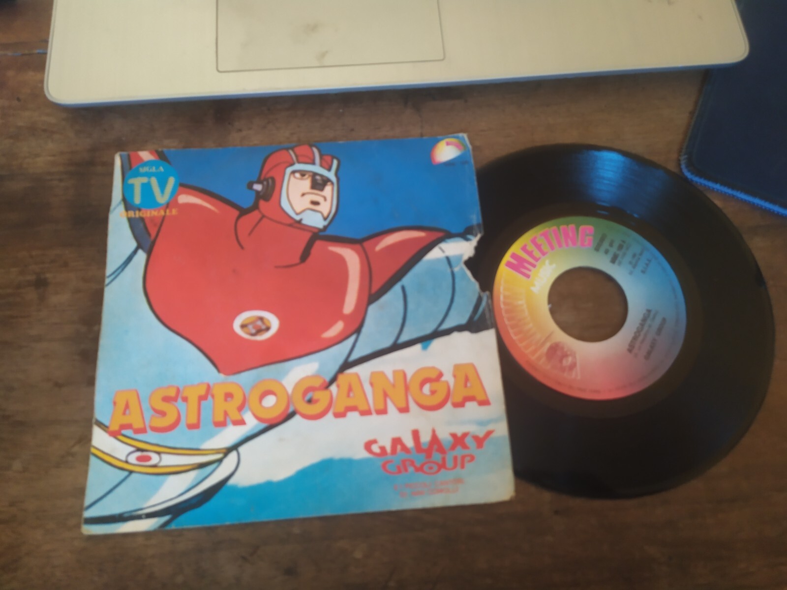 disco 45 GIRI ASTROGANGA ROBOT SIGLA TV ANIME VINTAGE LEGGI BENE | eBay