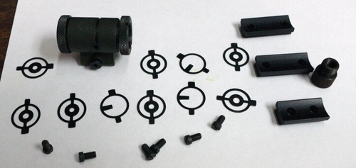 Front Target Sight FOR ANSCHUTZ RIFLE, W/ INSERTS, SIGHT BASES, SCREWS ...