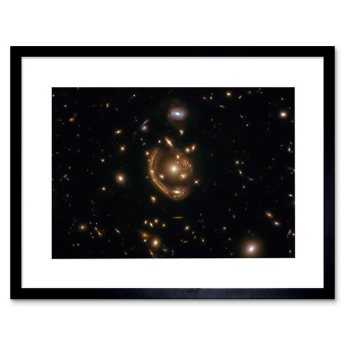 Hubble Space Telescope Einstein Molten Ring Galaxy Phenomenon Framed ...