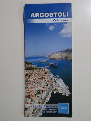 Argostoli Kefalonia GREECE color Map fold-out | eBay
