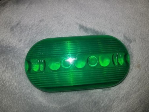 SIGNAL-STAT GREEN OVAL PLASTIC LENS 77-556 | eBay