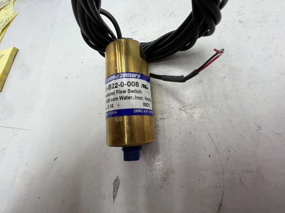 Genuine Malema Bi-Directional Flow Switch Sensor M-91-B22-0-008 120VAC ...