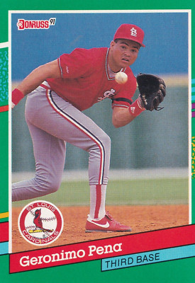 1991 Donruss #712 Geronimo Pena St Louis Cardinals + (Yes 3 Free ...