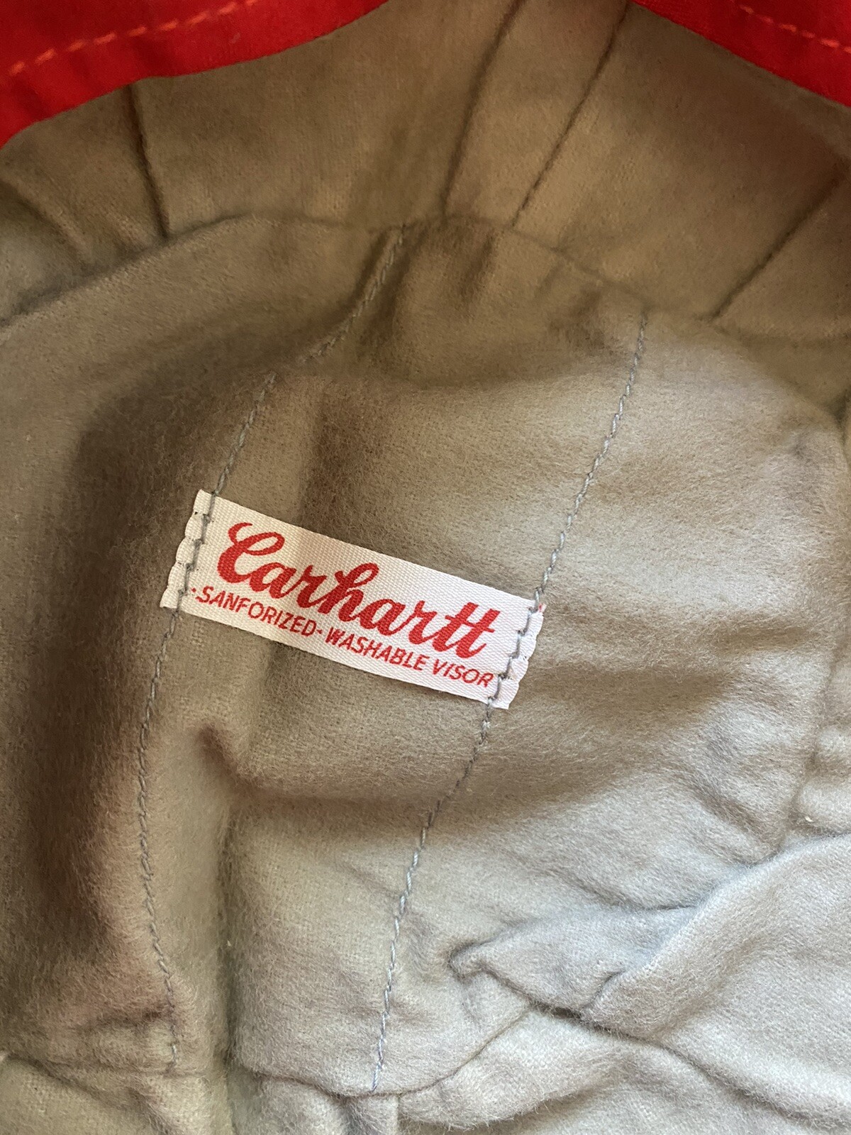 NOS DEADSTOCK 1940s 50s Vintage Carhartt Red Hunting Hat Ear Flap Cap 7 ...