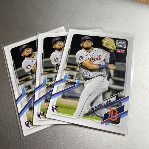 2021 Topps UK Edition Baseball Isaac Paredes RC Rookie #184! 3-CARD LOT ...