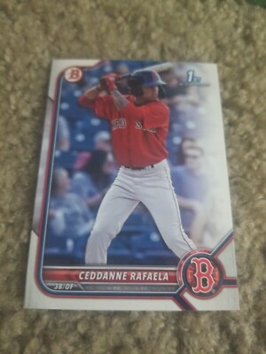 CEDDANNE RAFAELA 2022 BOWMAN PROSPECT CARD #BP-61 RED SOX (FIRST ROOKIE ...