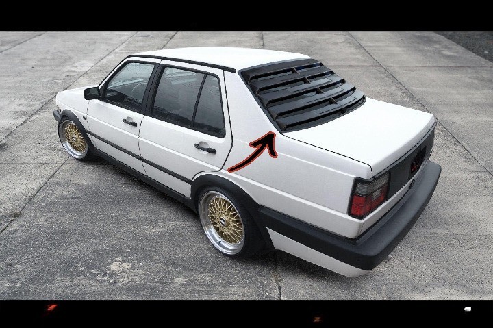 Louver Lunotto Posteriore in ABS per Volkswagen Jetta Mk2 (1984–1992 ...