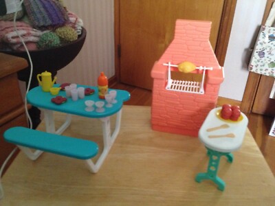 Vintage 1989 Barbie Western Fun Barbeque Play Set No 7439 Mattel | eBay