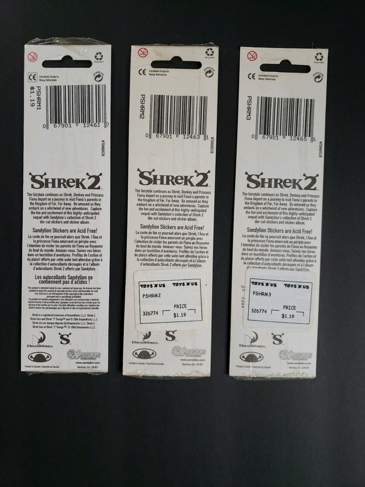 Shrek 2 Huge Lot Of Stickers New Hallmark Party Lion Fiona Donkey | eBay