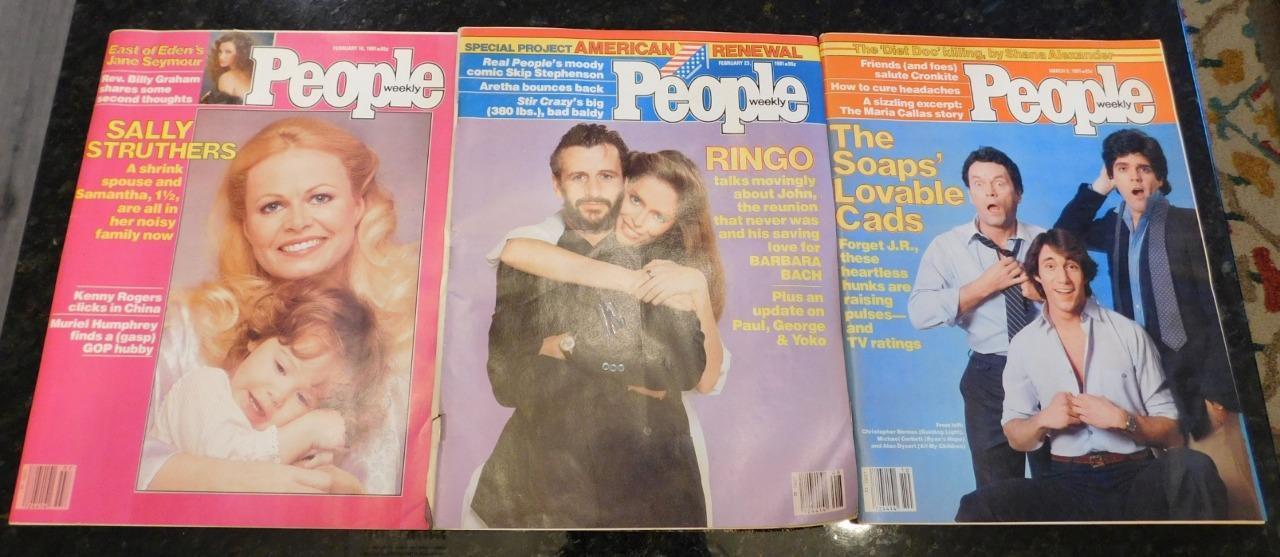 3 Vintage PEOPLE Magazine 1981 Ringo Sally Struthers Daytime Soap Stars ...