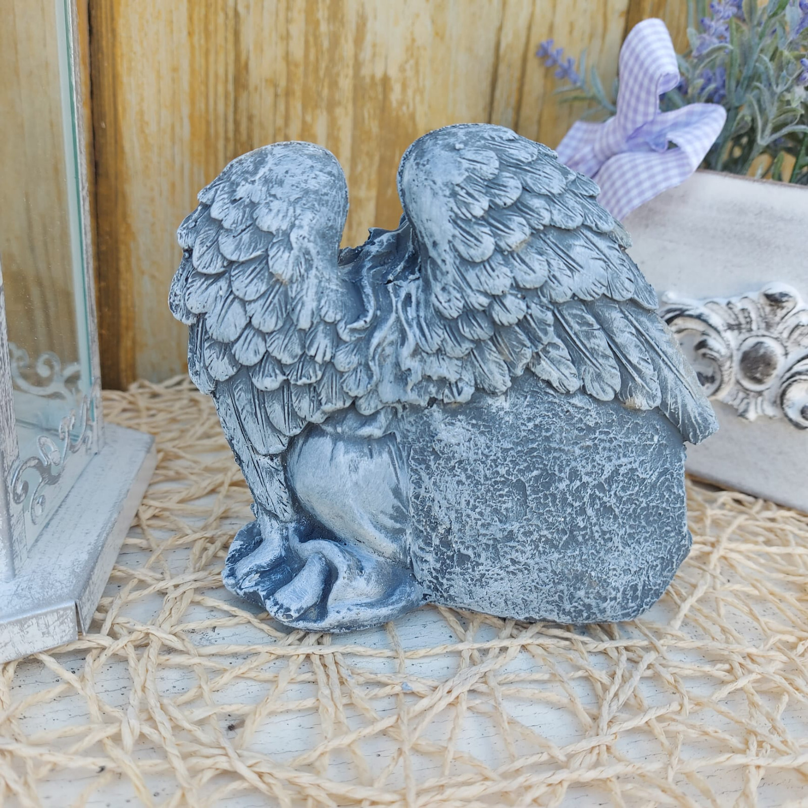 Grabschmuck Grabengel Engel Steinfigur Grab Steinguss Massiv Wetterfest ...