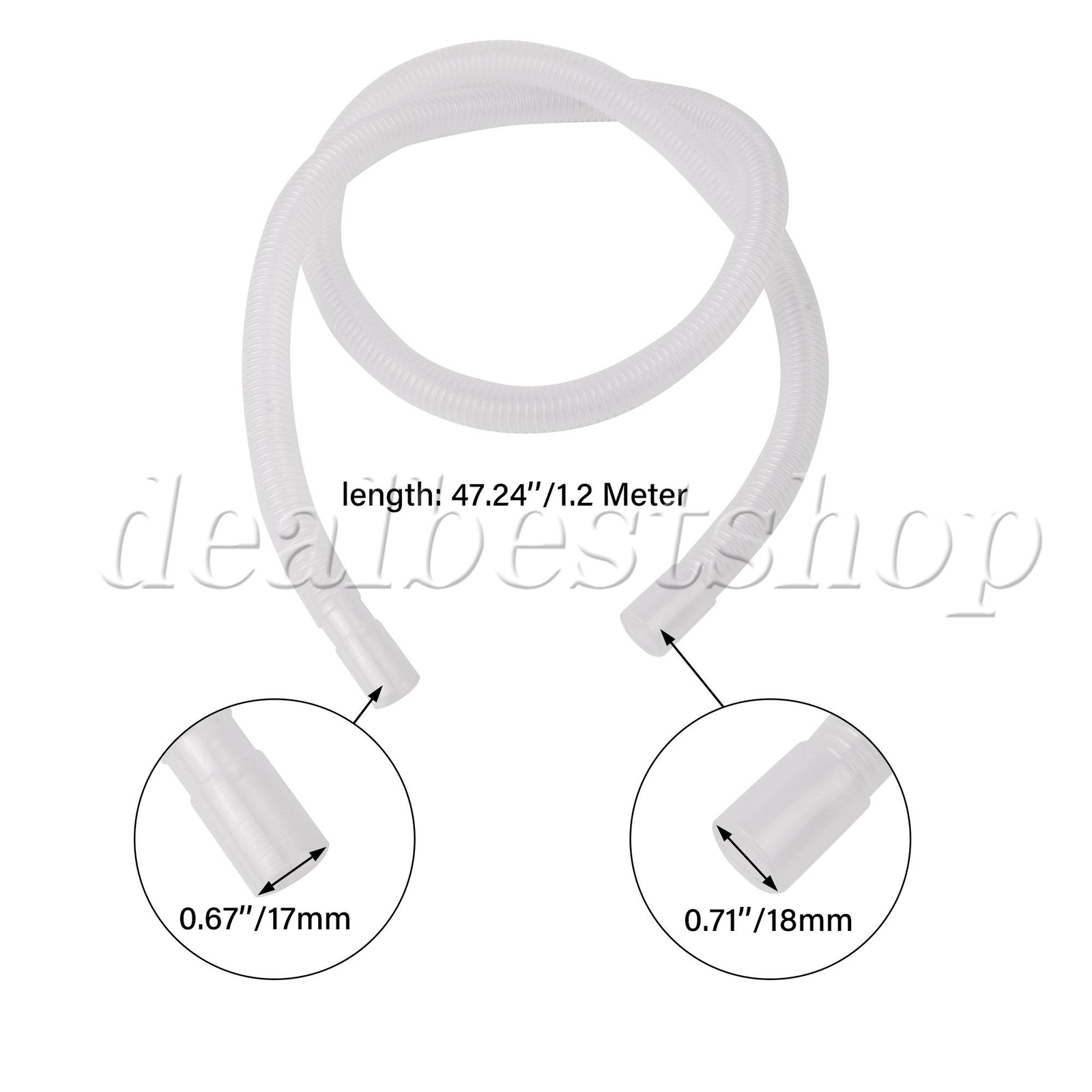 2 Pieces 1.2m Length Urinals Replacement Hose Tube for Men Spill Proof ...