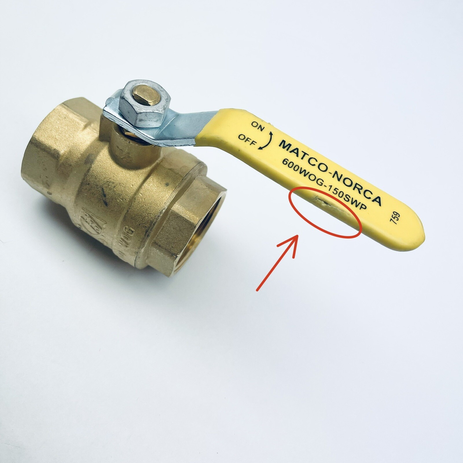MATCO NORCA 759 BALL VALVE 1-1/2" THREAD, FULL PORT, FORGED BRASS ...